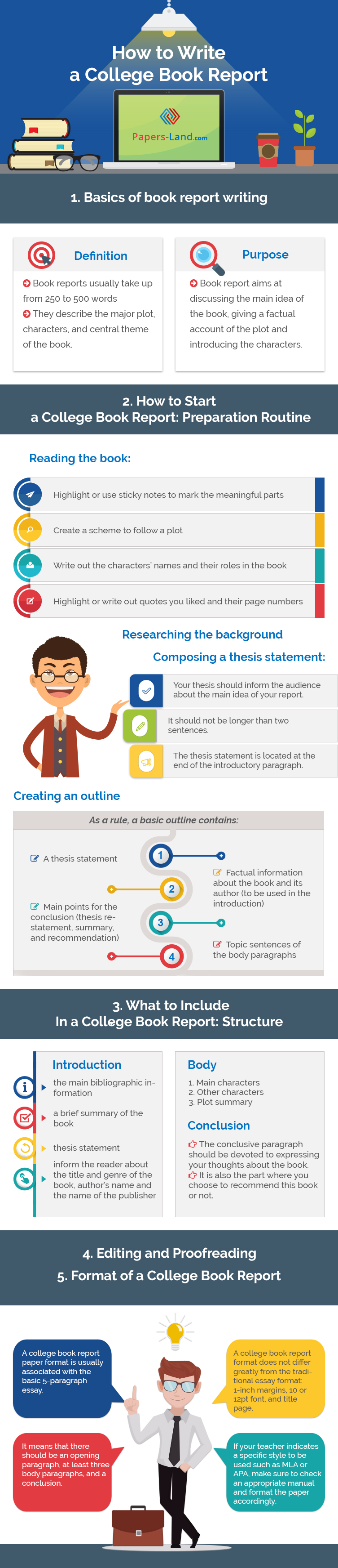 How To Write A College Book Report Papers Land